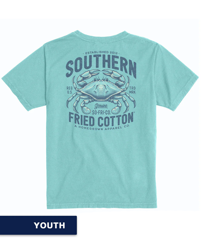 Southern Fried Cotton - Youth Salty Blue Crab SS Tee – Shades Sunglasses